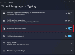Πώς να ενεργοποιήσεις το autocorrect στα Windows 11 (αυτόματη διόρθωση)